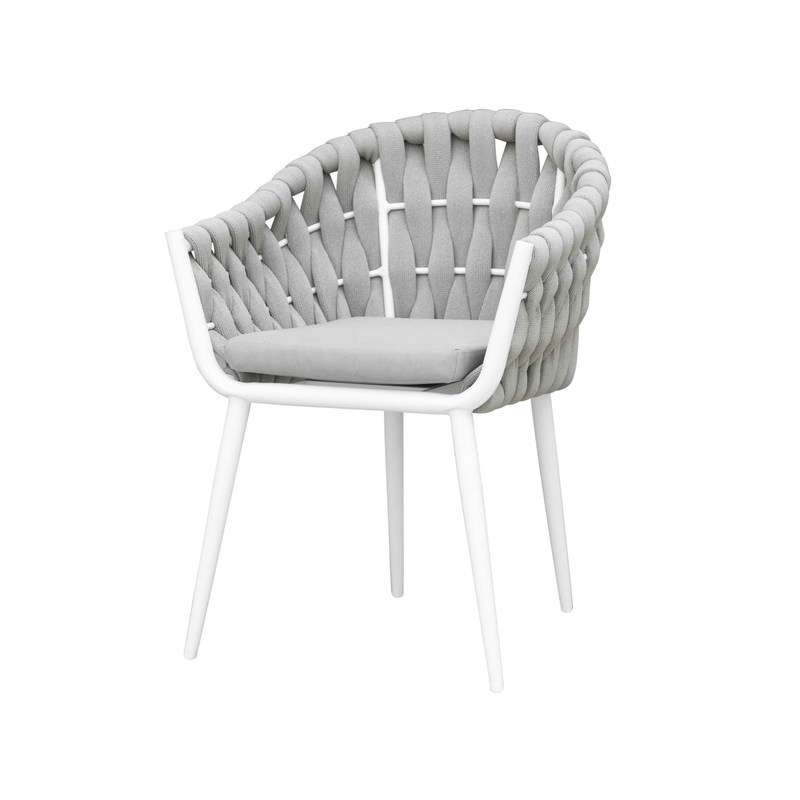 9 Pieces Alu Frame with Olefin Rope Weaving Dining Chair | Shinlin ...