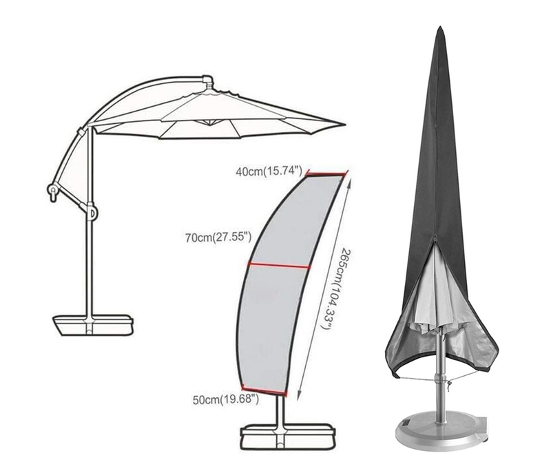 Waterproof Outdoor Offset Umbrella Covers - Garden Furniture Covers ...